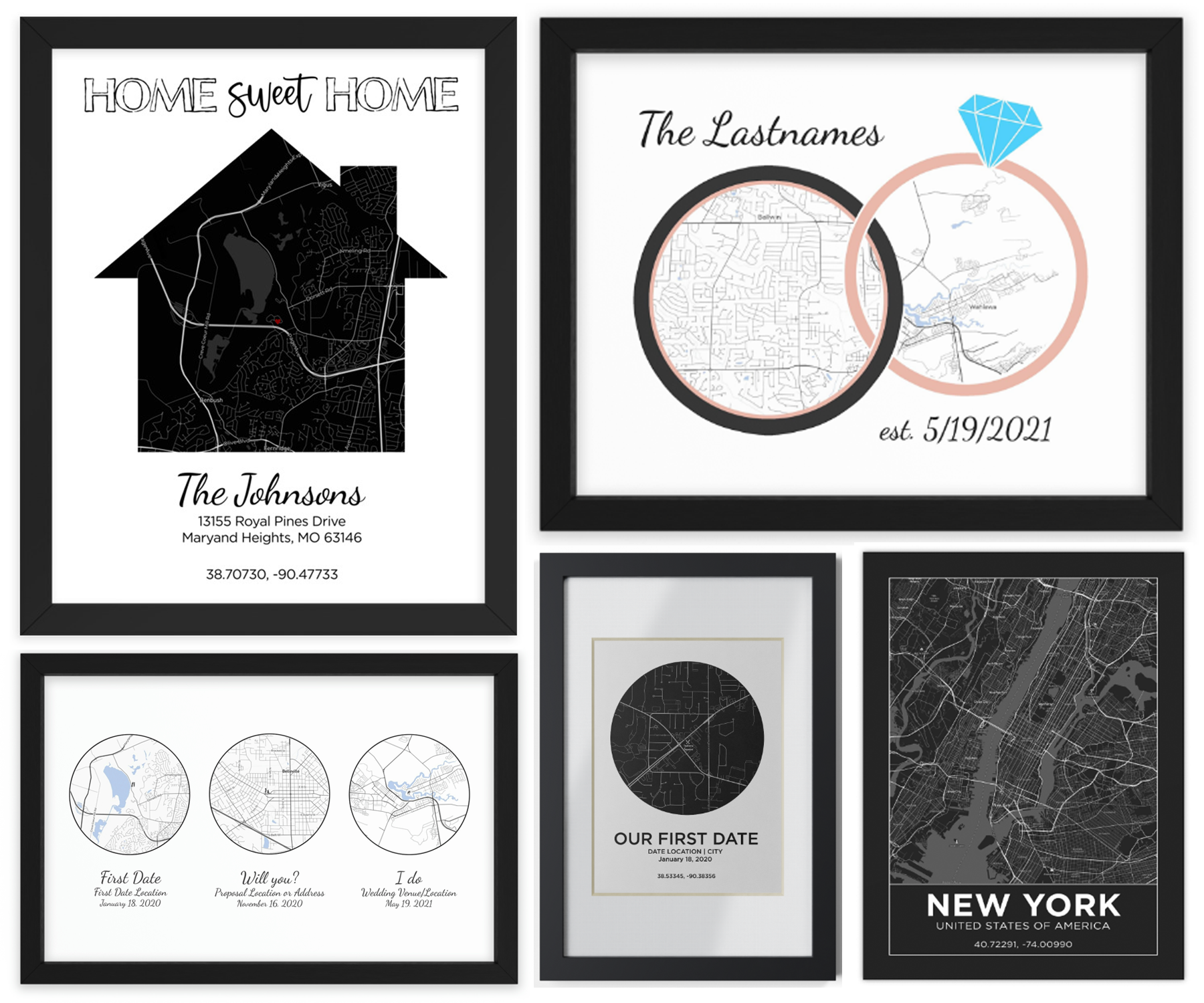 Location Prints – Meaningful Moment Designs